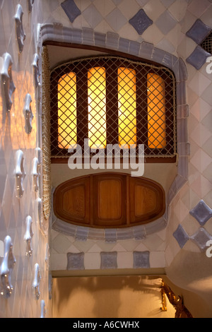Casa Batlló, élément architectural ou détail de la façade extérieure ...