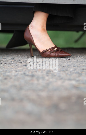 Haut, talons, chaussures, conduire, conduite, pratique, confortable ...