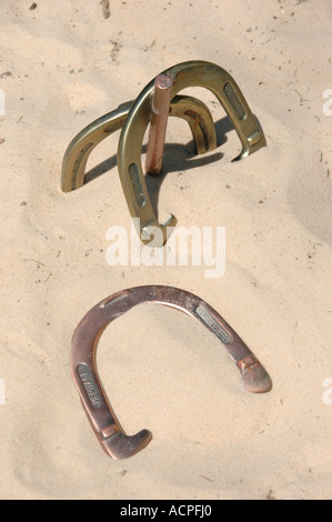 Horseshoe PIT et chaussures pour le vrai jeu à dude ranch fait dans l ...