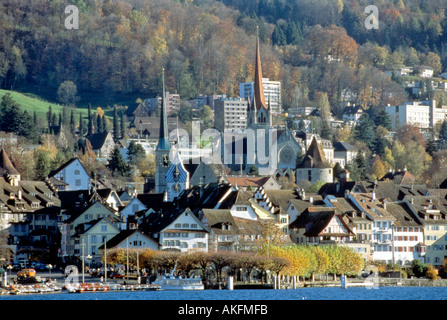 La Suisse, dans le Canton de Zug, Zoug, vieille ville Photo Stock - Alamy