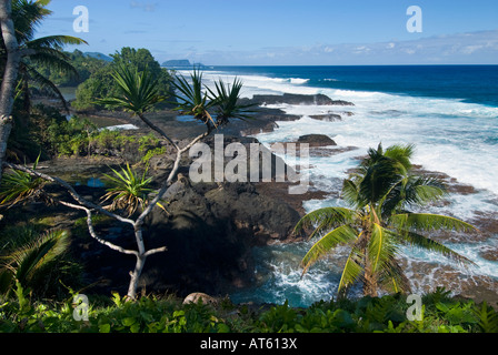 Southcoast SAMOA océan Ocean-Trench rock stone célèbre côte de tranchée ...