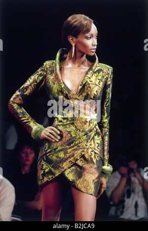 Mode, années 1990, mannequin, tenue vestimentaire, passerelle, automne ...