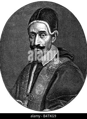 Portrait du Pape Alexandre VII, gravure du Summorum Romanorum ...