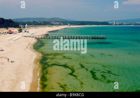 La Bulgarie, la région de la mer Noire, Primorsko, plage Banque D ...