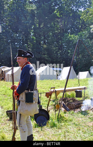 Patriote américain à la guerre révolutionnaire re-enactment (années ...