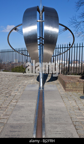 Méridien de Greenwich La ligne 0 degrés de longitude Photo Stock - Alamy