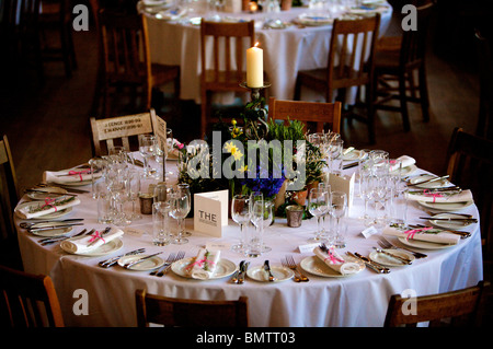 Présentation de tableau de réception de mariage Photo Stock - Alamy