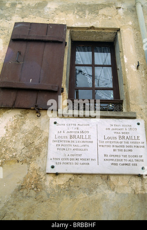 France Ile de France Coupvray Plaque commémorative sur la maison de ...