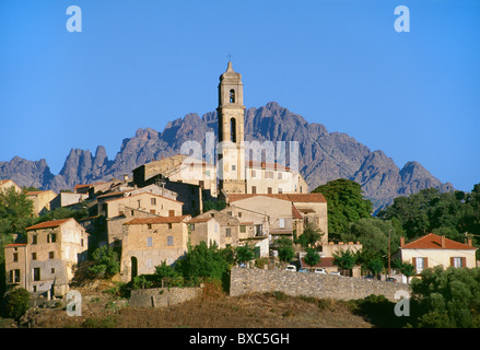 Village de montagne de Soveria, Haute-Corse, Corse, France Banque D ...