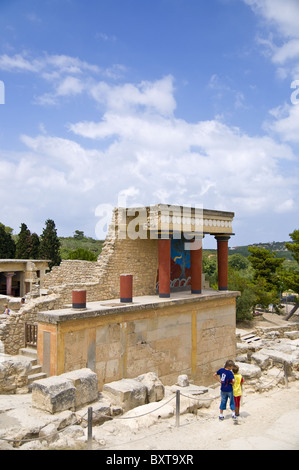 Palais du roi Minos Knossos, Crète, Grèce Photo Stock - Alamy