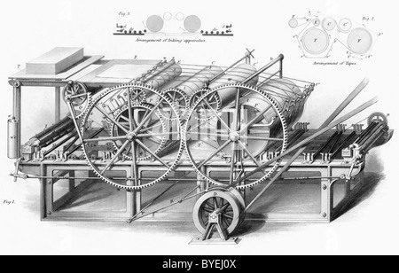 Presse d'impression rotative, 19e siècle Banque D'Images, Photo Stock ...