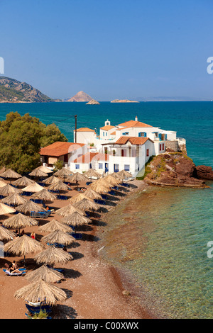 Village de Vlychos & beach, Hydra, Grec Iles Saroniques Photo Stock - Alamy