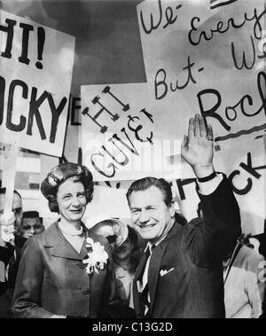 La famille Rockefeller. Mary Clark Rockefeller et futur Vice-Président ...