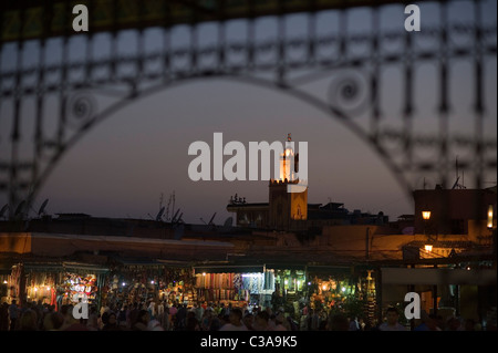 Kharbouch Mosquée, Place Jemaa el Fna, Medina, Marrakech, Marrakesh ...