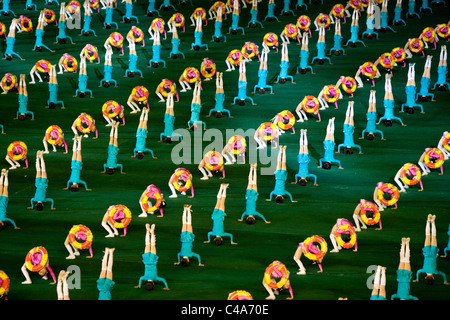 Arirang Mass Games au stade du premier mai, Pyongyang, Corée du Nord ...