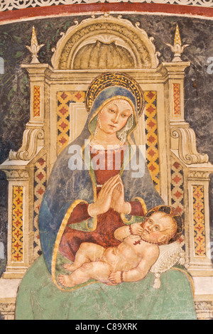 Fresque à l'église Santa Maria Maggiore, 11e siècle, de style byzantin ...