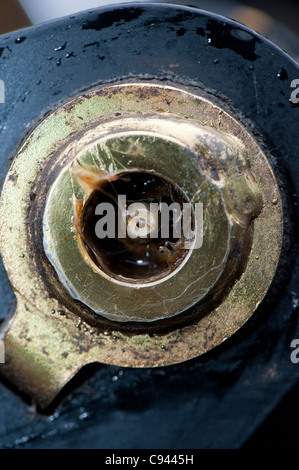 Points de graissage sur un tracteur avec chargeur, graisse d'être ...