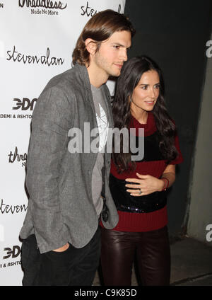 Ashton Kutcher et demi Moore lors de la soirée de lancement de la ...
