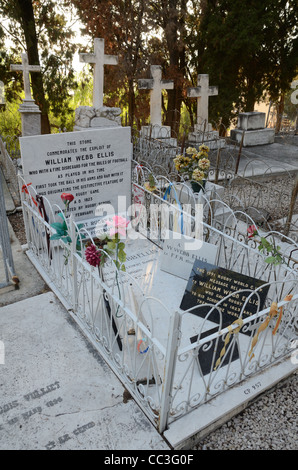 Tombe, tombe ou Pierre de tête du révérend William Webb Ellis, premier ...