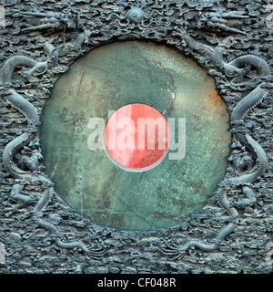 Ensemble de disques Jade Feng Shui dans une trame finement sculptés de ...