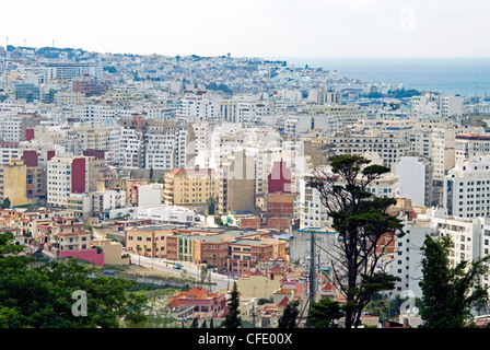 Vue de Tanger à partir de la colline de Charf, Tanger, Maroc, Afrique ...