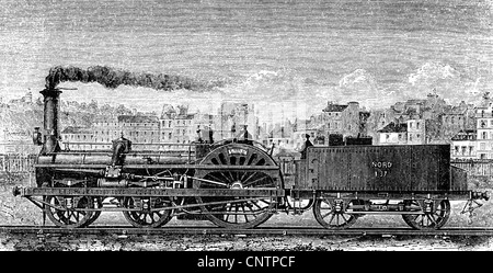 Les locomotives du 19ème siècle, la locomotive avec chaudière double ...