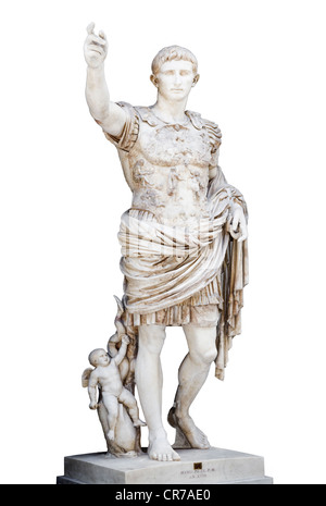 Statue de l'empereur Auguste Octave près de Prima Porta, affiché dans ...