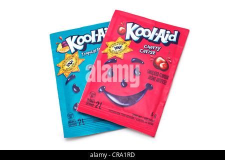 Les paquets de poudre de Kool-Aid, jus à saveur de fruits mix Photo ...