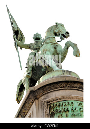 Statue équestre de Godfrey de Bouillon place Royale Bruxelles ...