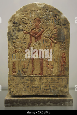 Calcaire stèle funéraire dédié à la déesse Tanit et le dieu ba'al ...