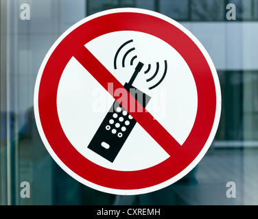 Téléphone mobile interdit. Pas de téléphone cellulaire signe isolé sur ...