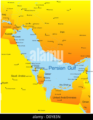 La carte de la Syrie et des frontières, carte physique de la péninsule ...