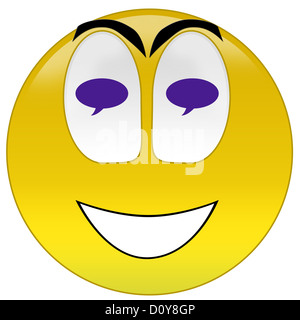 3D illustration d'une pensée émoticône Photo Stock - Alamy