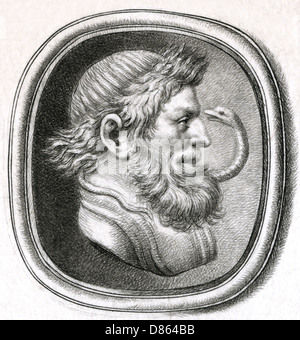 Asclépios (Esculape) et Romain dieu grec de la guérison, fils d'Apollon ...