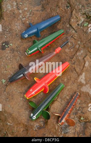 Une sélection de Devon Minnow leurres de pêche Photo Stock - Alamy