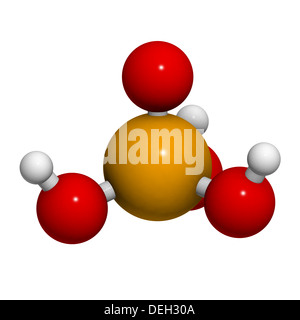 L'acide phosphorique (H3PO4), molécule de structure chimique. Utilisés ...