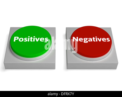 Boutons points positifs et négatifs Banque D'Images, Photo Stock ...