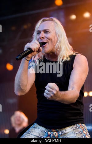 Bernie Shaw, frontman of British rock group Uriah Heep performs in a TV ...