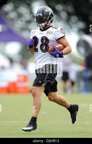 02 Août 2010 : Baltimore Ravens receveur Mark Clayton (89) en action ...