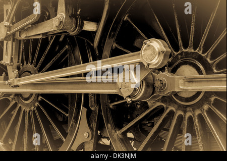 Roue d'entraînement et de la bielle de locomotive à vapeur Photo Stock ...