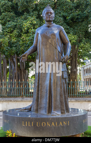 Hawaii, Oahu, Honolulu, La Reine Lili'uokalani statue Photo Stock - Alamy