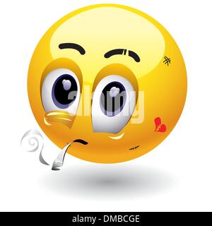 Smiley Emoticon smoking cigar Image Vectorielle Stock - Alamy