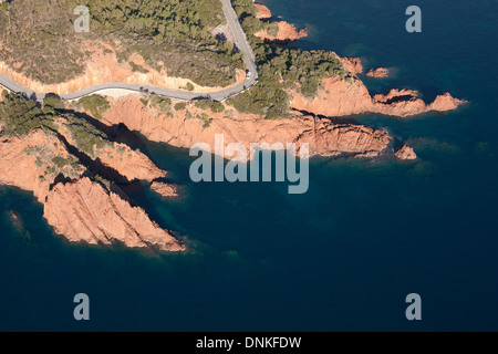 Roches rouges de l'Esterel côte méditerranéenne, la plage et la mer ...