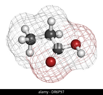 Molécule d'acide propionique (acide propanoïque). Utilisé comme ...