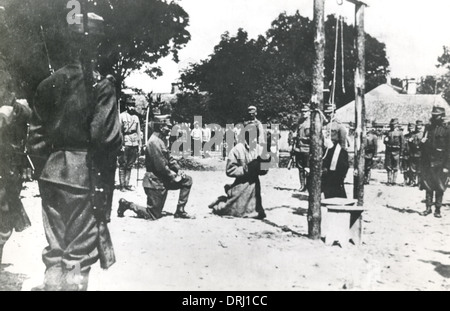 Exécution par pendaison, Front de l'Est, WW1 Banque D'Images, Photo ...