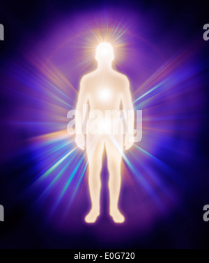 Corps énergétique humain, aura, dans la méditation Chakra Photo Stock ...