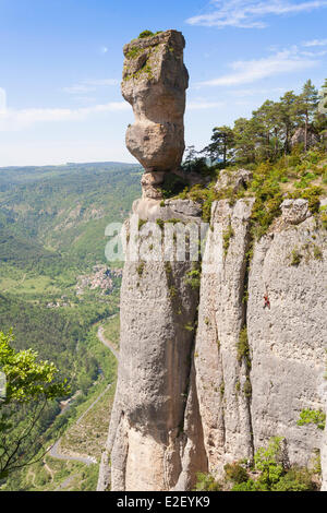 La France, la Lozère, le Rozier, les gorges de la Jonte vue depuis le ...