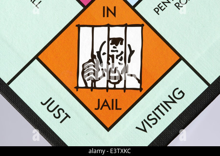 Jeu de Monopoly - sortir de prison carte gratuite Banque D'Images ...