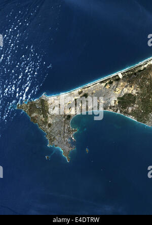 Sénégal, Afrique, True Color Satellite Image avec bordure. Vue du ...