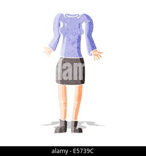 Haussant les épaules cartoon corps féminin (mix and match caricatures ...